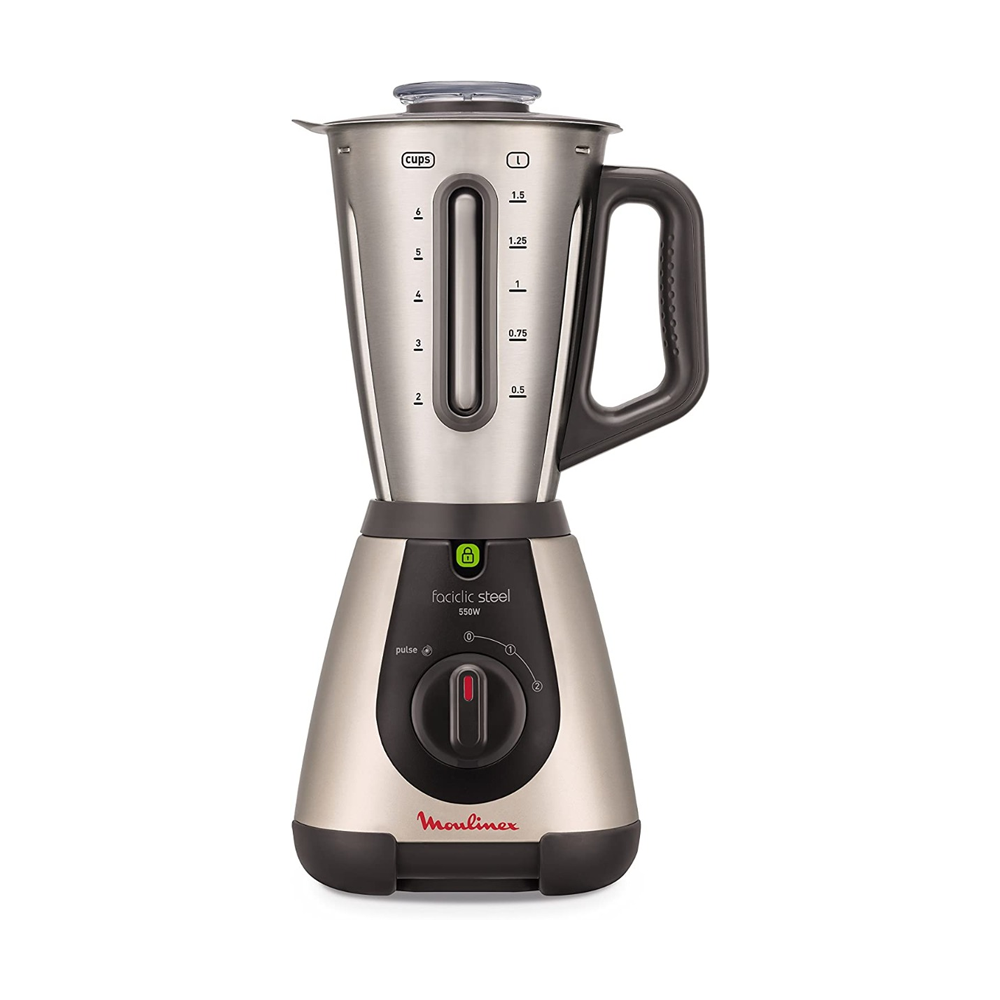 Moulinex Blender Electric Faciclic Steel (LM320A10) 550W 2L